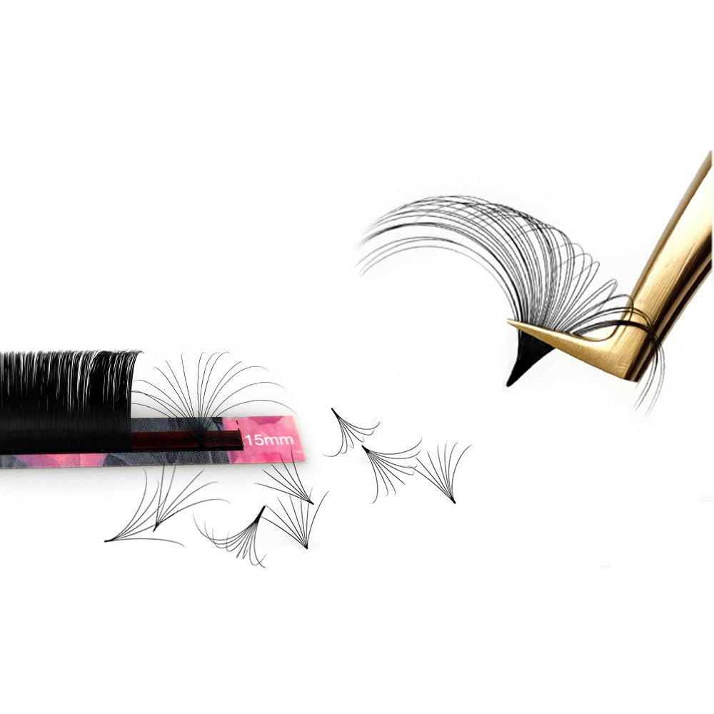 (10-Pack)0.07MM Easy Fan Volume Eyelash Extensions - lashvia