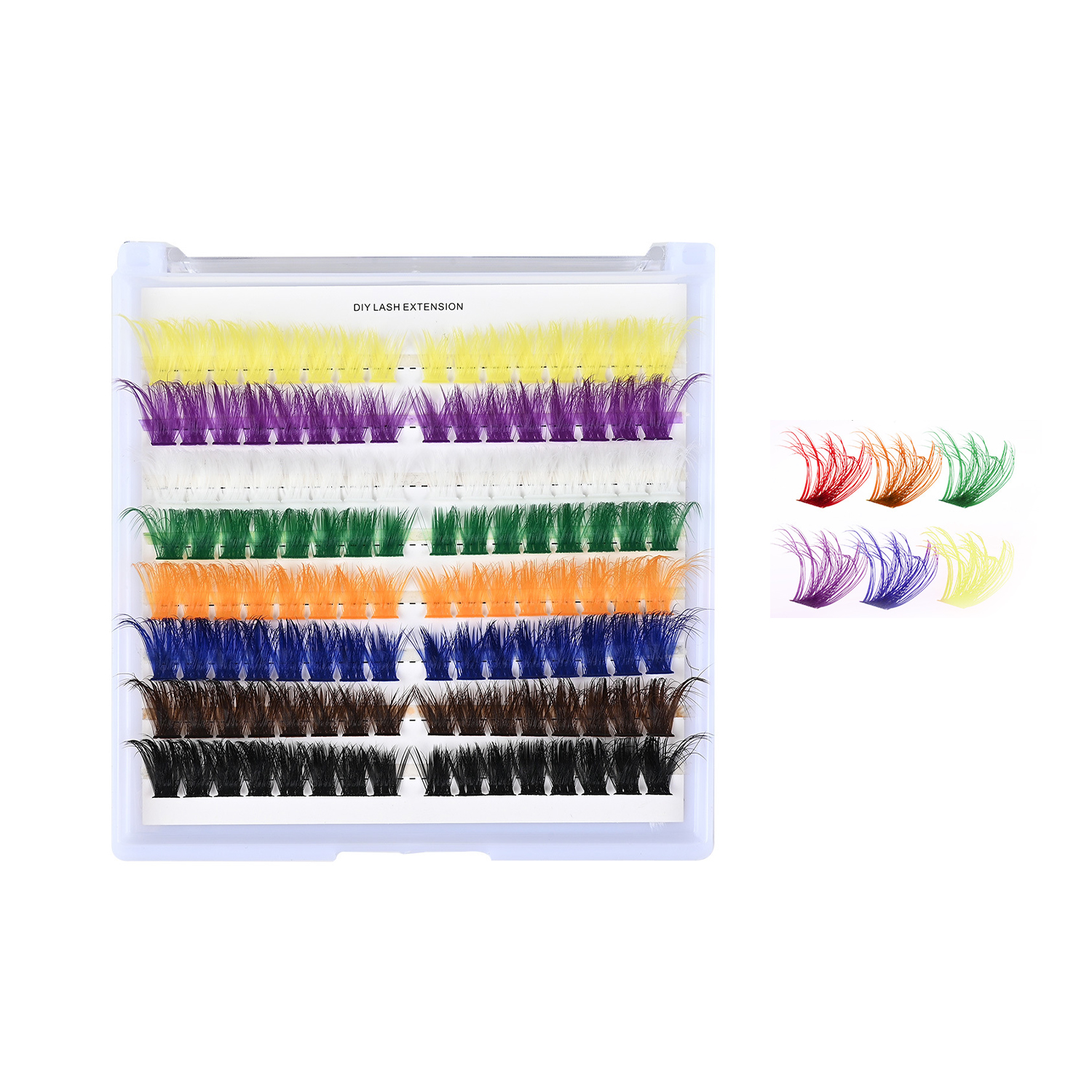 Colored Individual DIY Holiday Lash Clusters - lashvia