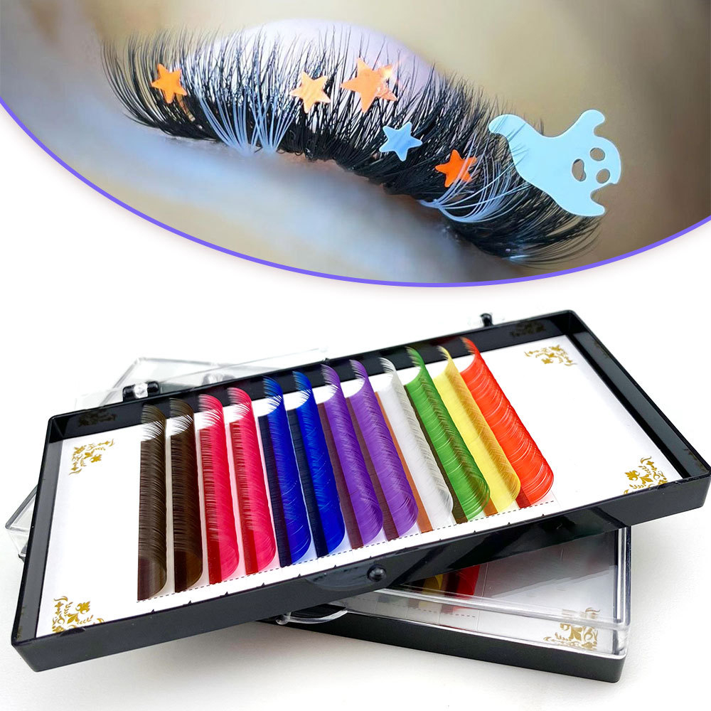 Colored Lashes-0.07MM-Matte Finish Tightly-Packed Lashes with Single ...